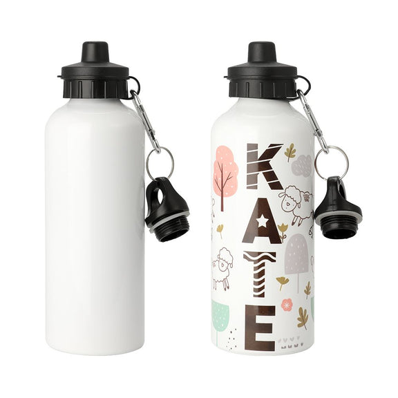 Aluminium Water Bottle 600ml White - Sublimation Blanks – SubliBlanks ...