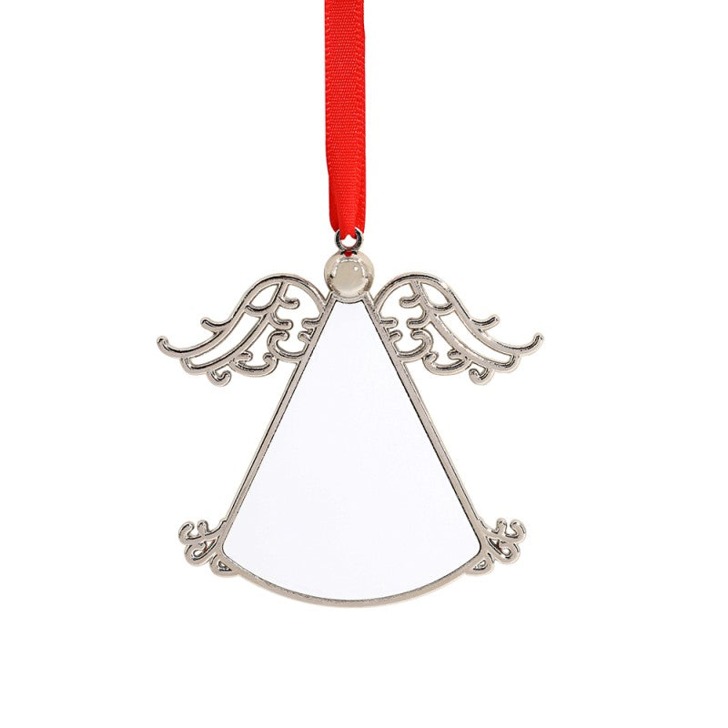 Xmas Decoration - Metal Angel - Silver sublimation blank – SubliBlanks ...
